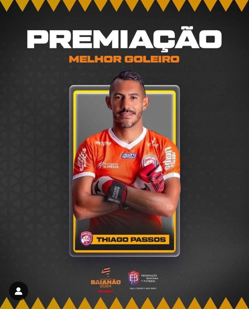Thiago Passos, O Guardião Imbatível: Melhor Goleiro do Campeonato Baiano 2024!